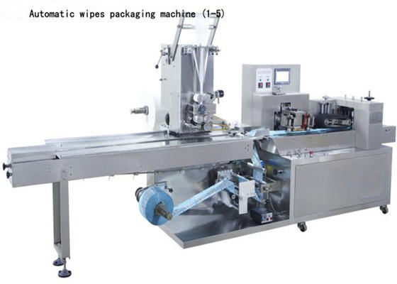 Low Noise Horizontal Flow Wrap Packing Machine 1-5 PCS Tissue Packaging Machine