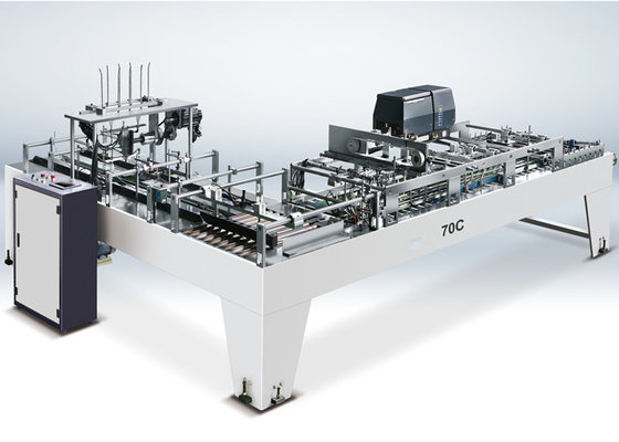 Card Feeding Fully Automatic Bag Making Machine Paper Bag Bottom Gluing