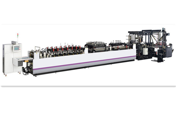 Zipper Standing Bag Three Side Seal Pouch Making Machine Four Servo Operate