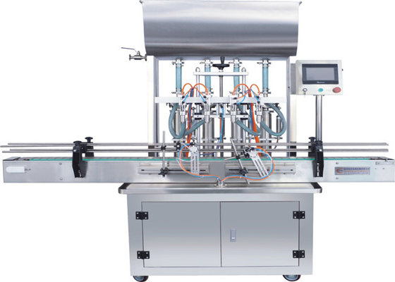 Full Automatic Bottle turntable / filling / rotary capping / bottle labelling machine