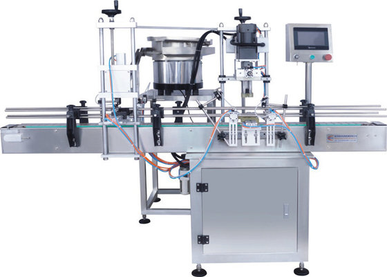 Full Automatic Bottle turntable / filling / rotary capping / bottle labelling machine