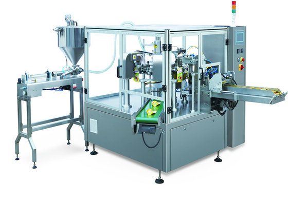 Premade Liquid Pouch Fully Automatic Packing Machine Stainless Steel Structure