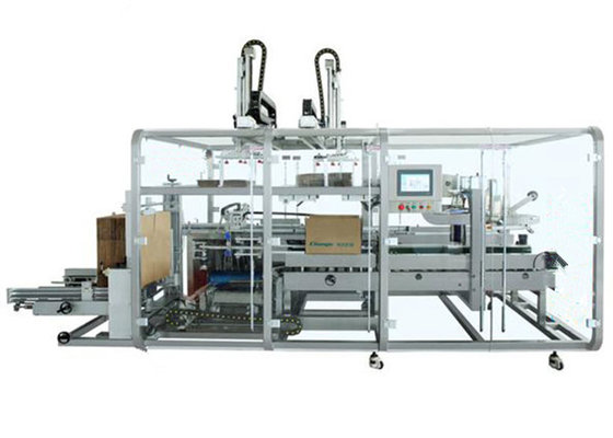 Integrated Full Automatic Case Packer All Aluminum Body Case Erector Machine