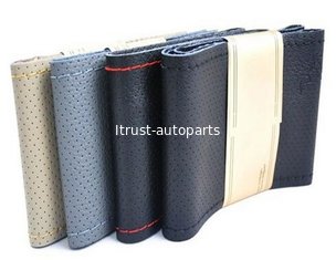 NEW Genuine Leather Auto Car Steering Wheel Cover  With Needles and Thread