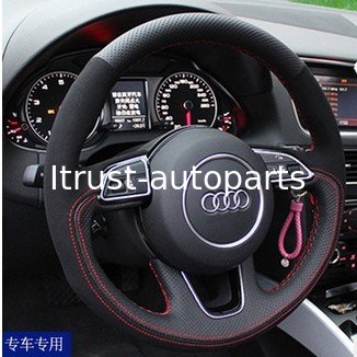 Leather  steering wheel cover hot sale ,black,brown for AUDI ,BENZ ,LEXUS