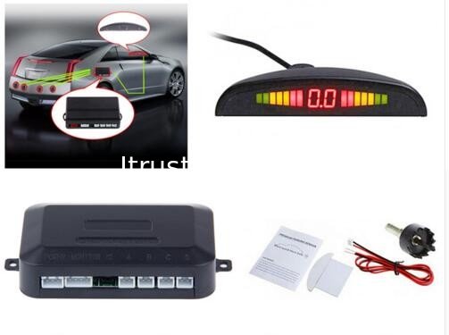 Car Auto Parktronic LED Parking Sensor With 4 Sensors Reverse Backup Car Parking Radar