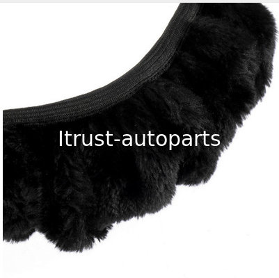 Steering Wheel Cover Artificial Wool  Winter Plush Steering Wheel Cover