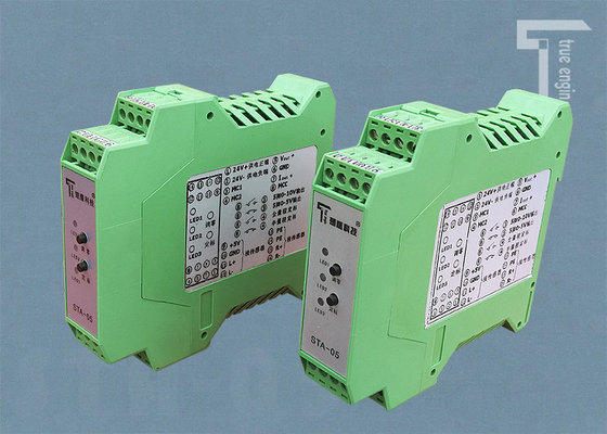 DC 24V Power Tension Amplifier Connecting Two Load Sensors Green Color Tension Signal Amplifier supplier