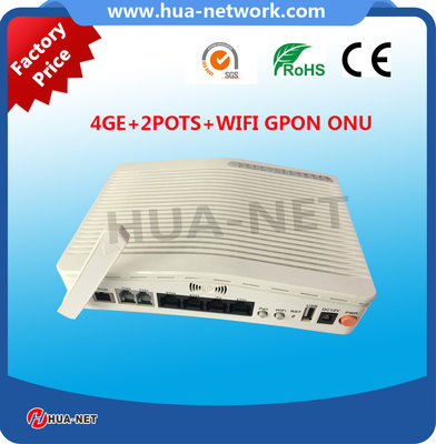 Huawei/ZTE/Huanet GPON ONT 4GE 2POTS WIFI GPON ONU for wholesale