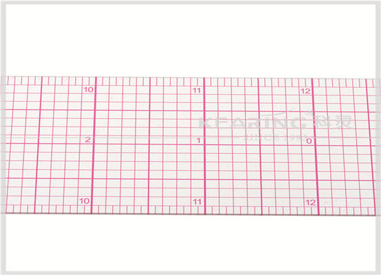 Transparent red Kearing pattern making ruler 24'' for fashion design 8248