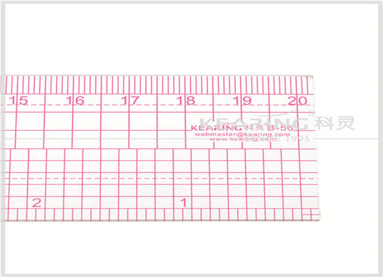 Transparent Red Flexible Gridded Ruler  20 cm / 8'' Sew B-56