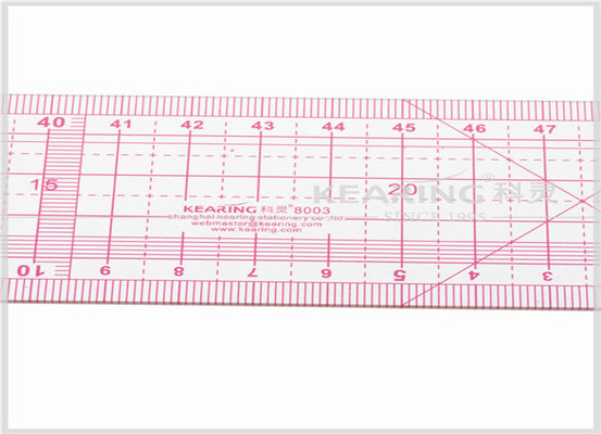 Kearing Multi Use Plastic Pattern Making Ruler 50cm Grading Rule with Protractor # 8003