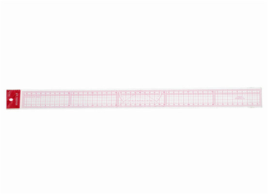 Metric Fashion Design Kearing 50cm Plastic Pattern Making Ruler ( Sandwich Line ) # 8002
