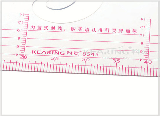 Triangle Scale Ruler with Sandwich Line Printing , Flexible Rule for Engineer 8545
