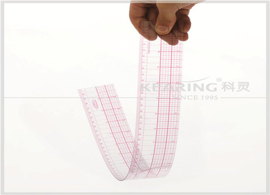 Inch / Metric Pattern Making Ruler ( Sandwich Line ) 60cm Plastic Fashion Design Rule # 8097