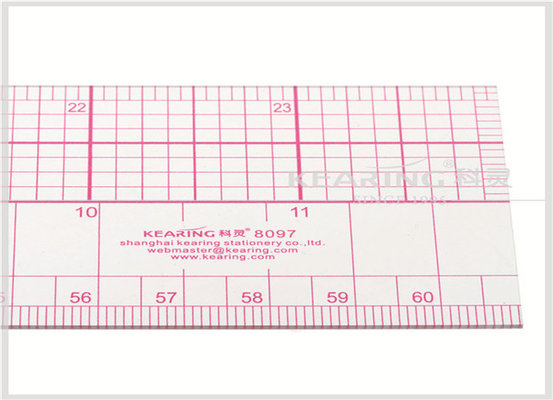 Inch / Metric Pattern Making Ruler ( Sandwich Line ) 60cm Plastic Fashion Design Rule # 8097
