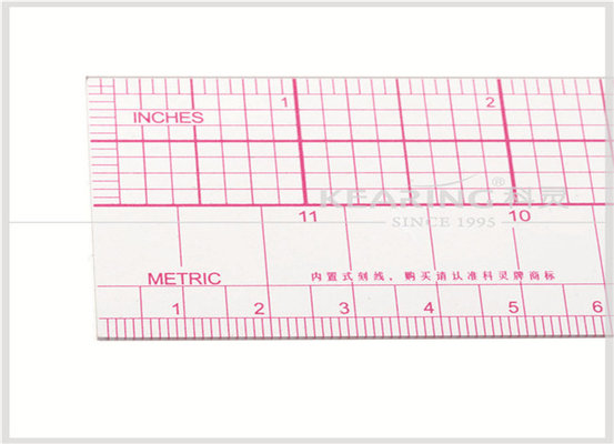 Kearing Durable Plastic 24'' & 60cm Pattern Making Ruler with Protractor for Fashion Design # 8097