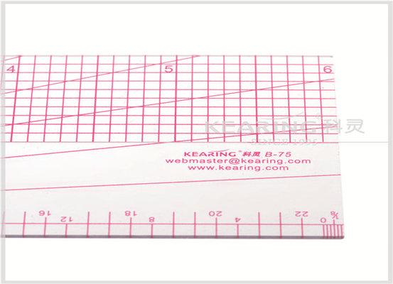 30cm & 12'' Durable Plastic Multi Use Pattern Making Ruler with Protractor for Sew Area # B-75