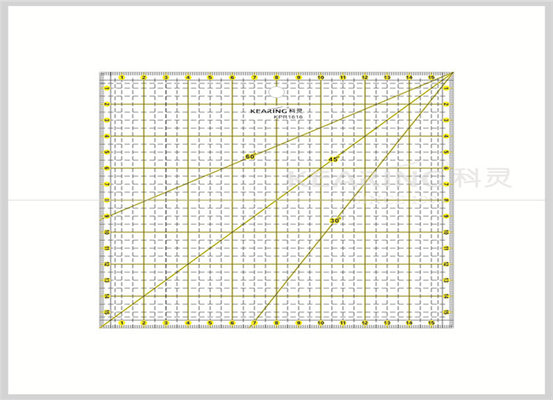 16cm Square Patchwork Quilting Rulers with Grids / Sector Lines KPR1616
