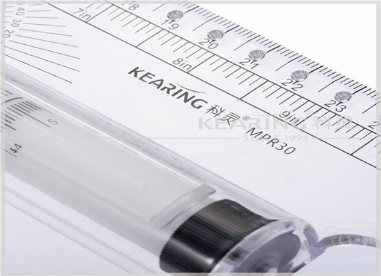 Clear Rigid Plastic  Parallel Rolling Ruler 30 cm / 12''  for Art Design MPR30