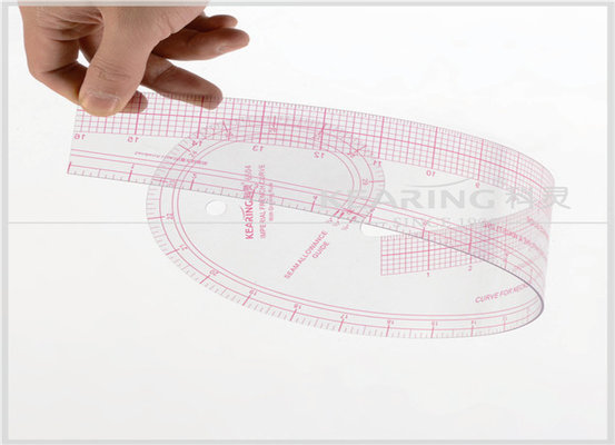 Kearing French Curve Rulers with Seam Allowance Guide transparent flexible rulers 30'' / 16'' #6504