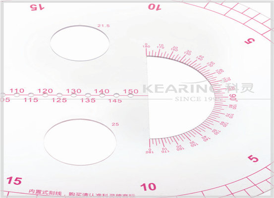 Plastic Fashion Curve Ruler 60 cm Metric with Protractor 6460