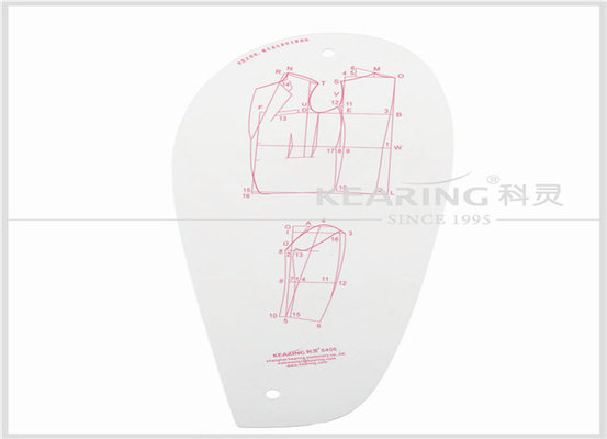 Clear Plastic Garment Ruler / Durable Fashion Design Kearing Brand