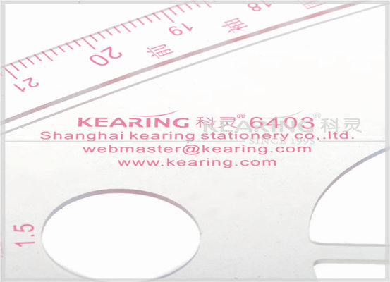Clear Plastic Vary Form Curve Ruler with Button Holes and Sandwich Line Scale for Sew 6403