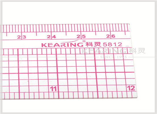 12 inch Kearing 5812 L Shaped Ruler Clear Durable Plastic Garment Design Ruler