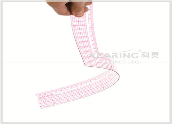 Flexible L Shaped Ruler 12'' / 26 cm Clear Plastic Garment Design Ruler for Sew Area 5812