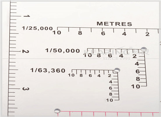 9” RA Mils Protractor  with 2.0mm Extruded plastic printed in black and red  KMP-3