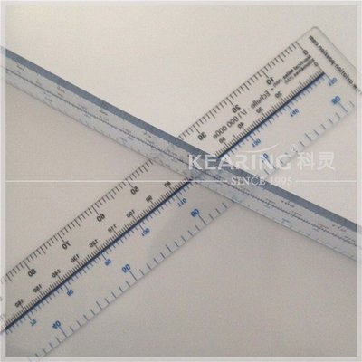4mm Thick Acrylic Miles Scale Nautical Ruler Length 32cm For Flight Direction Guiding