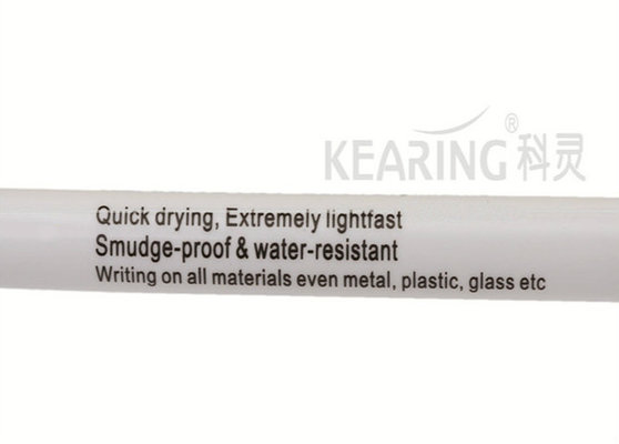 White ink quick dry marker with 2.0mm fiber tip 14.7cm long QW20