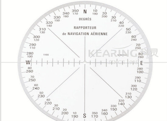 Round Shape Plastic Aviation Protracotr 360 Degree for Flying Direction Guiding KRP-1
