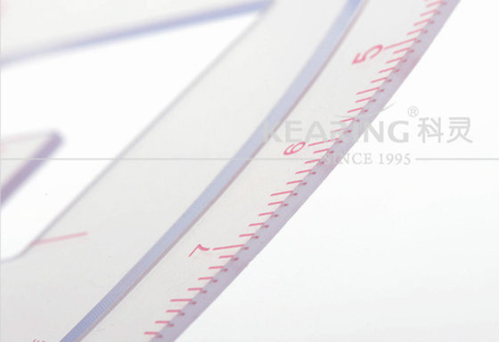 Clear Plastic Vary Form Curve Ruler with Button Holes and Sandwich Line Scale for Sew 6403