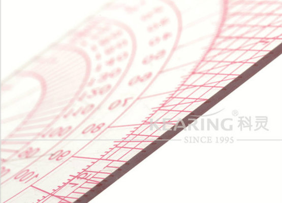 30cm & 12'' Durable Plastic Multi Use Pattern Making Ruler with Protractor for Sew Area # B-75