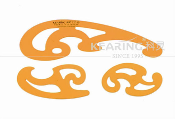 Kearing Yellow plastic French Curve Rulers for pattern making #1203S