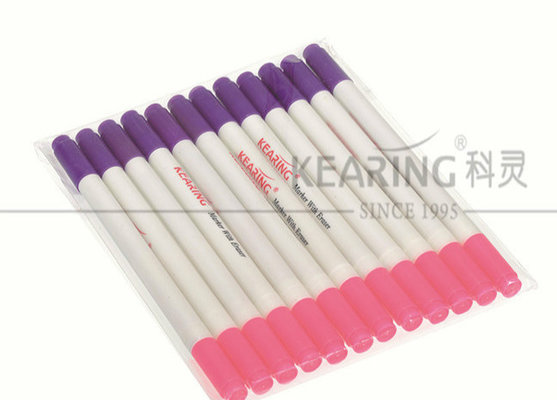 kearing brand double tip violet+pink auto disappear fabric Air erasable marker#AT10-VP