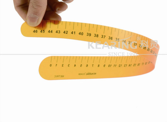 Kearing brand 1.2mm thickness 46cm screen printing plastic garment ruler for fashion design# 6346B