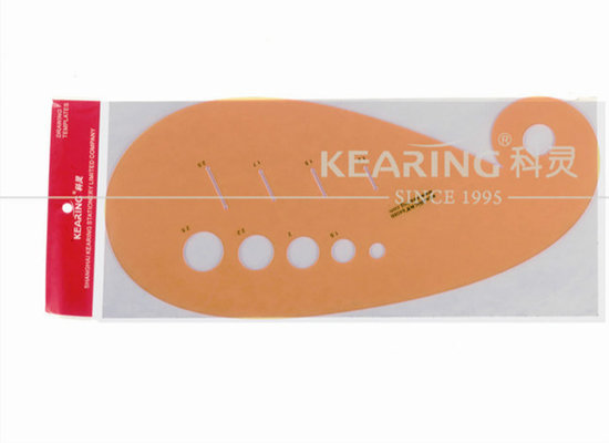 Yellow transparent plastic  Fashion Design  Ruler 6408B 1.2mm Thick