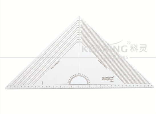 40cm acrylic  3.0mm thickness triangle Quilting Rulers with screen printing T046