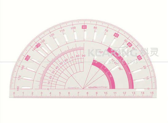 15cm Flexible Plastic Protractor with Sandwich Line Scale Markings 180 Degree P101