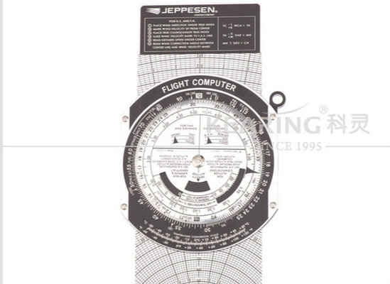 Aluminum Slide Graphic Flight Computer with Manual inside Leather Case