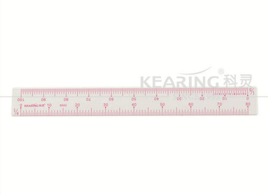 1/4 / 1/5 Proportion Plastic Engineer Scale Ruler with Sandwich Line Scales # 8502