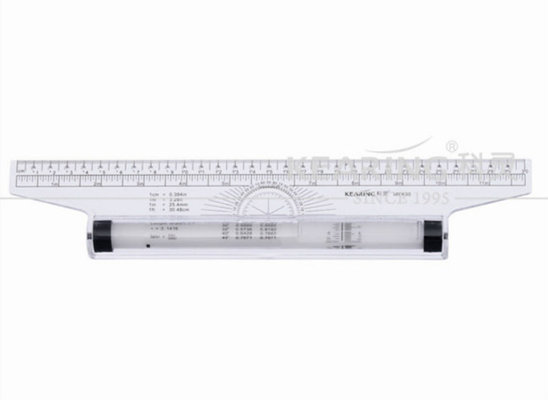 Clear Rigid Plastic  Parallel Rolling Ruler 30 cm / 12''  for Art Design MPR30