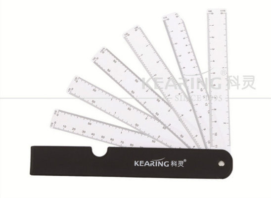 Kearing Engineer Scale Ruler with Fan Shaped 6 pieces 1 set inside Leather Sheath # 8500-6