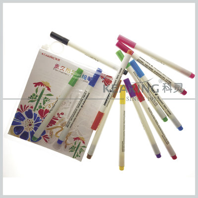 Kearing 1.0 mm nib eco friendly permanent fabric paint pen / tshirt marker  for kid's DIY # FM10