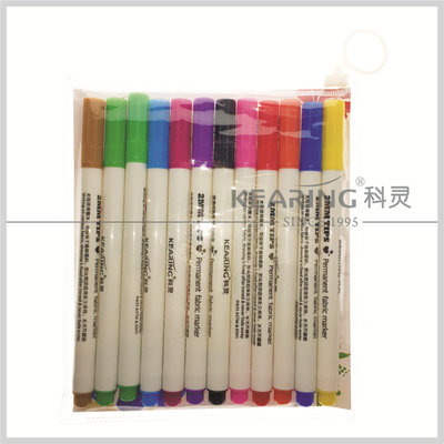 Kearing DIY T Shirt Fabric textle Marker pens12 Colors as 1 set 2.0mm nib for drawing on shoes#FM212