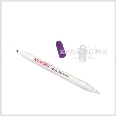 Kearing Air Erasable Marker Violet color Dual Tips with Eraser for Short Time Marking on Fabric