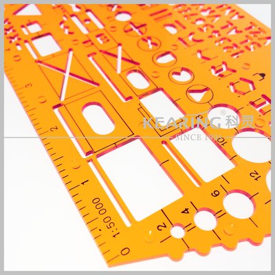 Kearing Flexible Plastic Field Kit Military Architectural Template 8353 Map Marking Template
